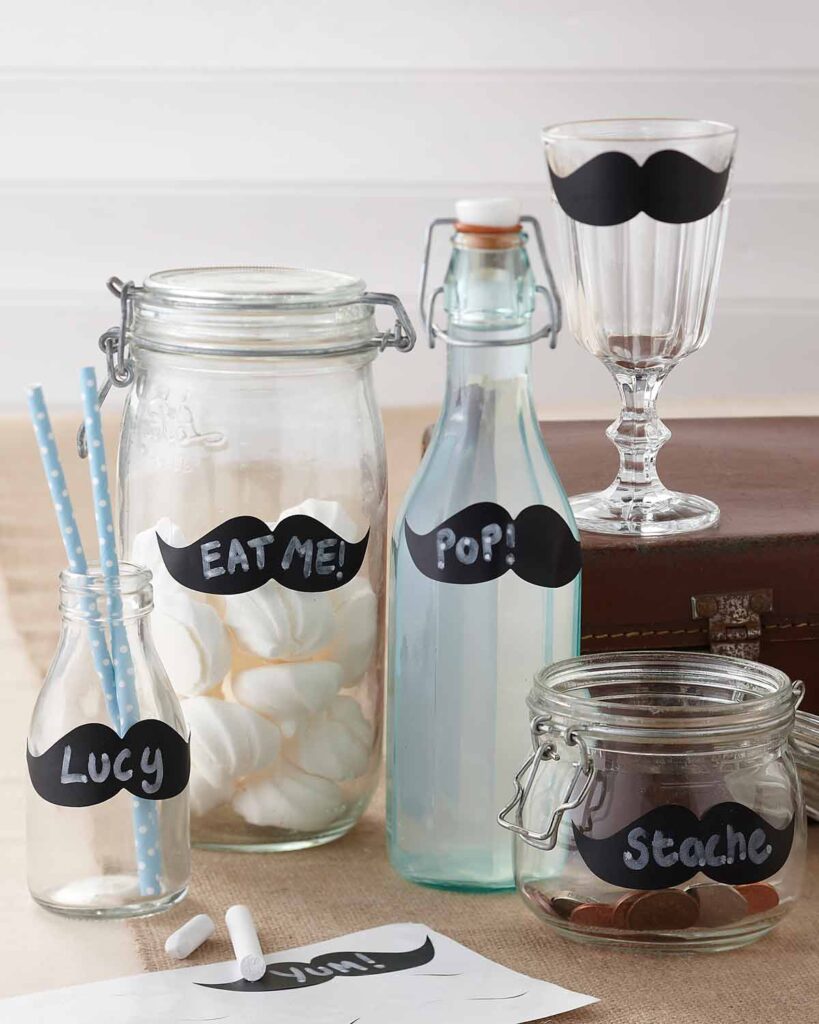 moustache-klistermærker - Festissimo