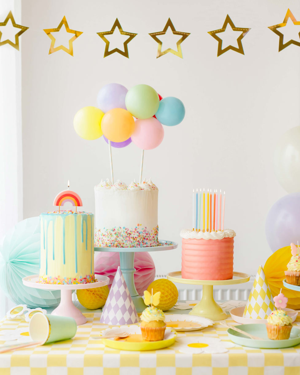 Guirlande med store guld stjerner | Eksklusiv pynt til festen