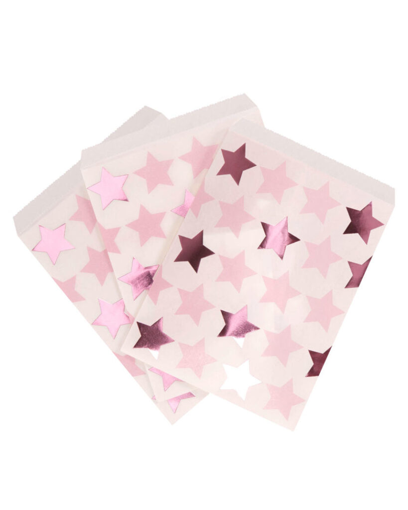 Slikposer med lyserøde stjerner - 25 stk. | KUN 39,-